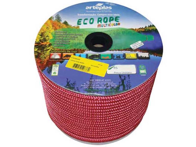 CORDA ECO ROPE 12MM COLORIDA C/105M BOB | Opção Atacadista